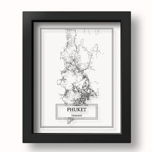 TRANSPARENT Phuket City Map Detailed Phuket Map Phuket Wall Art Phuket ...