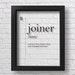 TRANSPARENT Joiner Definition Print Gift for Husband Workshop Decor ...