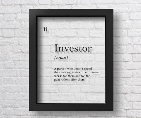 TRANSPARENT Investor Poster Investor Definition Investor | Etsy