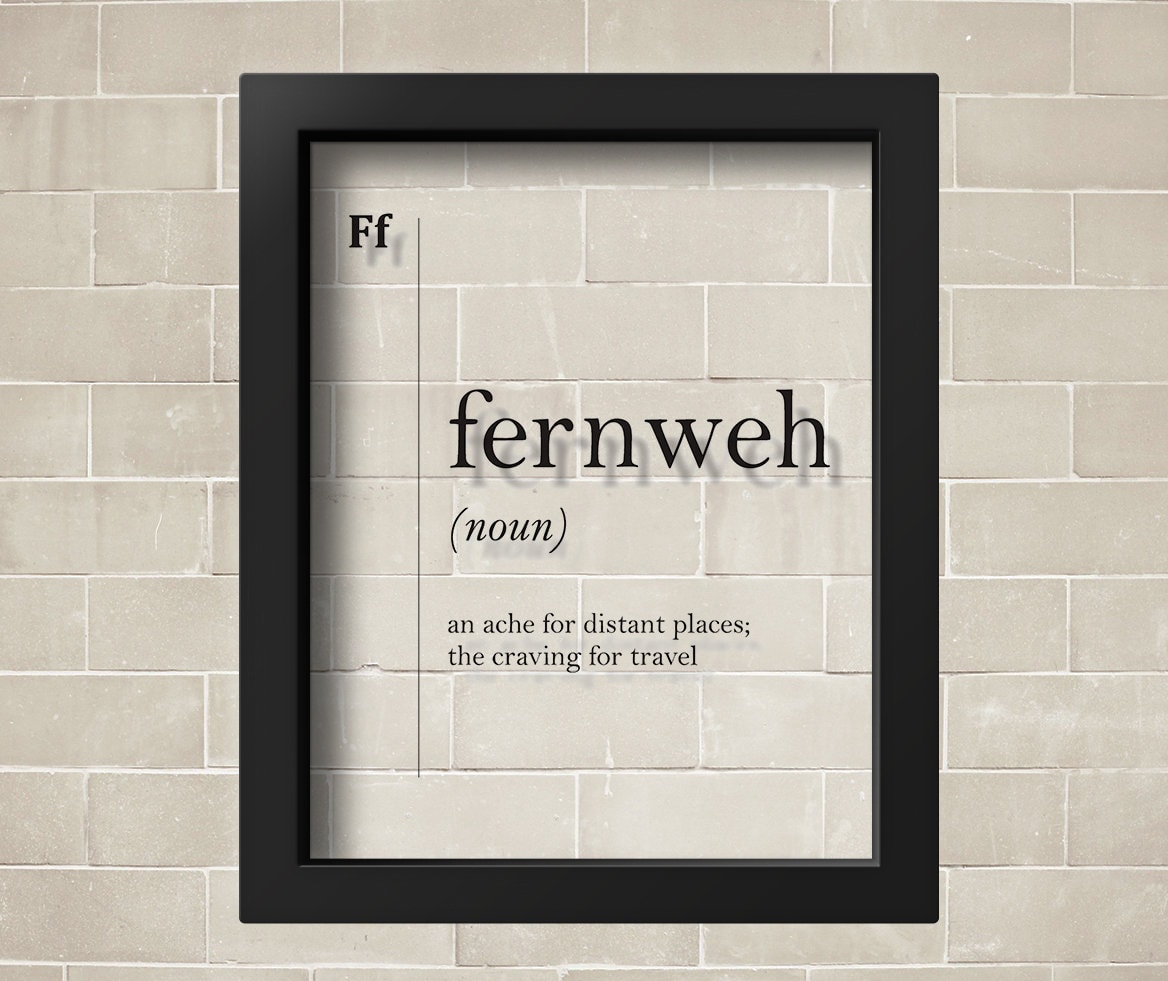 TRANSPARENT Fernweh Definition Romantic Family Wall Art Home Wall Art ...
