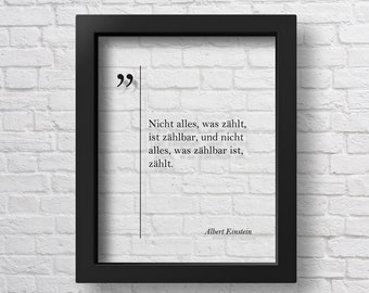 TRANSPARENT Albert Einstein Quote Deutsche Zitaten German | Etsy