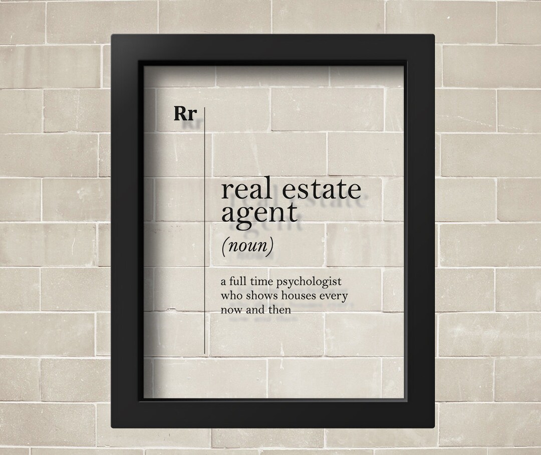 Real Estate Agent Acrylic Glass Poster Poster, Realtor Gift, Real ...