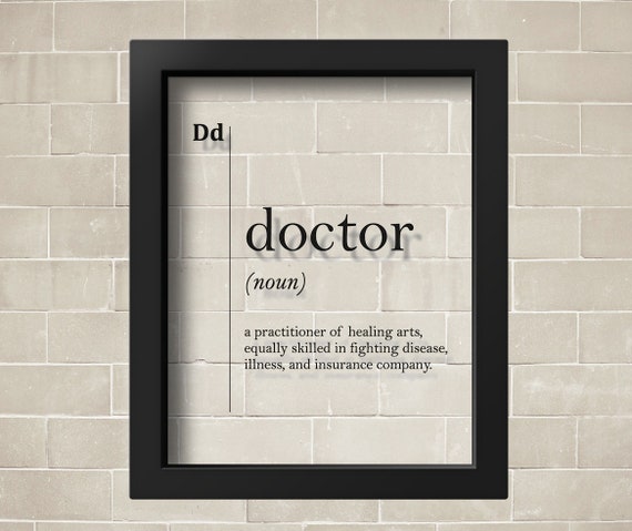 TRANSPARENT Doctor Poster Doctor Gift Doctor Definition | Etsy