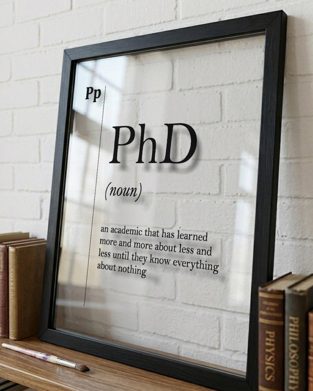 Transparent Phd Definition Print, Funny College Dorm Decor, Teacher ...