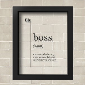 TRANSPARENT Boss Definition Poster, Boss Gift, Coworker Gift Boss Print ...