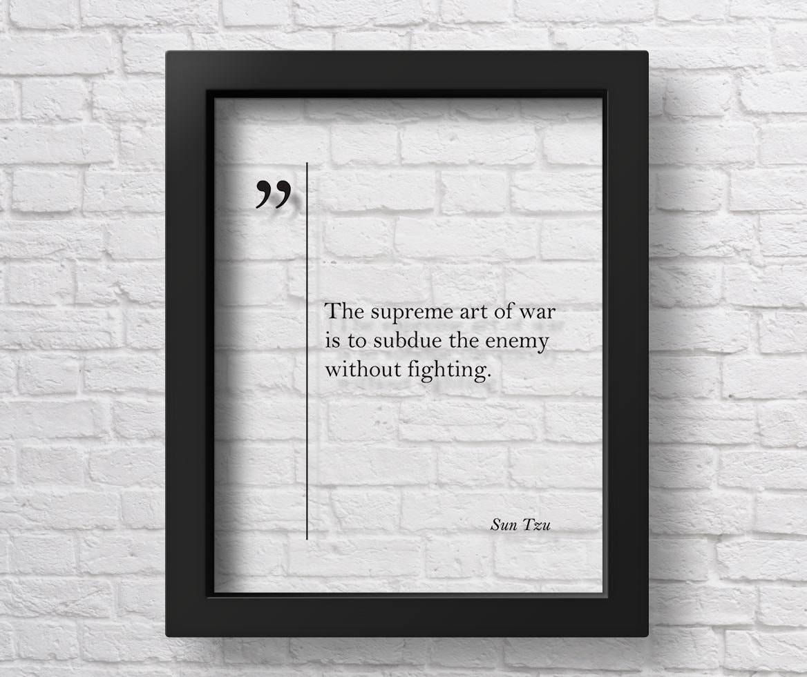 TRANSPARENT Sun Tzu Quote Philosophy Quotes Sun Tzu Wall Art - Etsy New ...