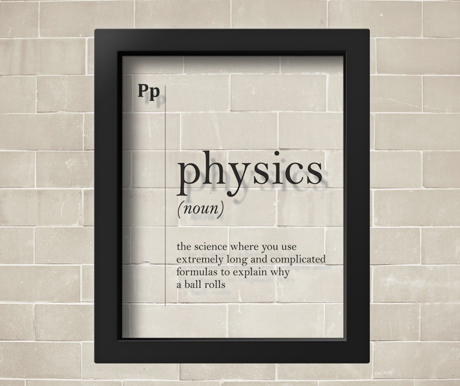 TRANSPARENT Physics Definition Poster Science Gift Funny Physics ...