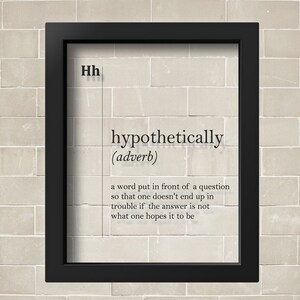TRANSPARENT Hypothetically Definition Funny Print Lawyer Gift Modern ...