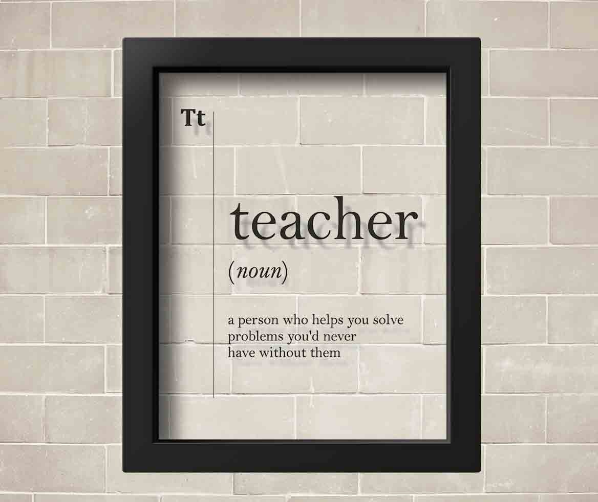 TRANSPARENT Teacher Funny Definition Print Gift for Teacher - Etsy