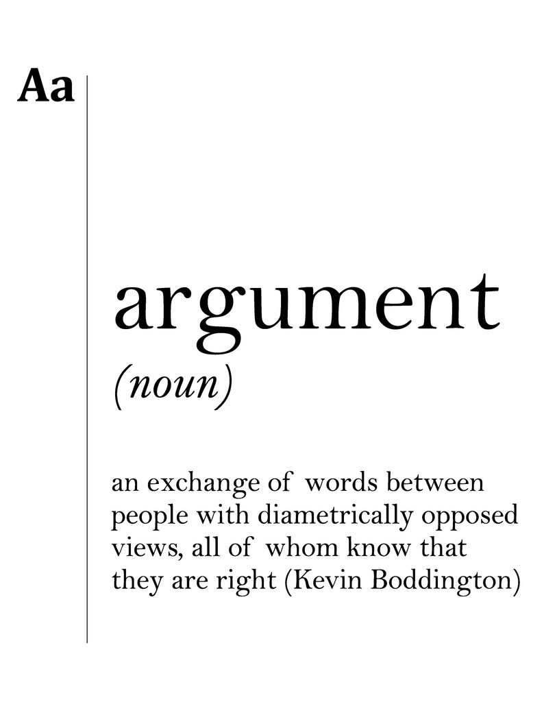 TRANSPARENT Argument Definition Print Argument Poster Office | Etsy