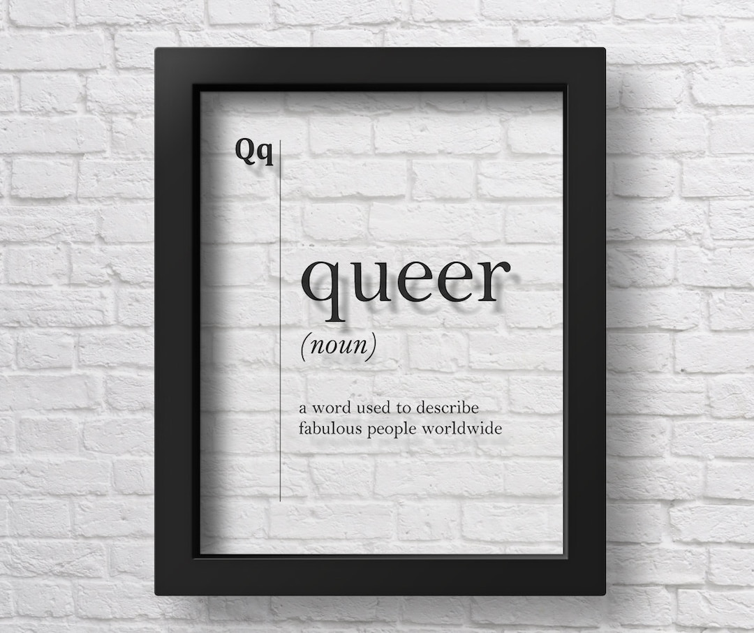 TRANSPARENT Queer Definition, LGBT Wall Art, Pride LGBT Poster, College ...
