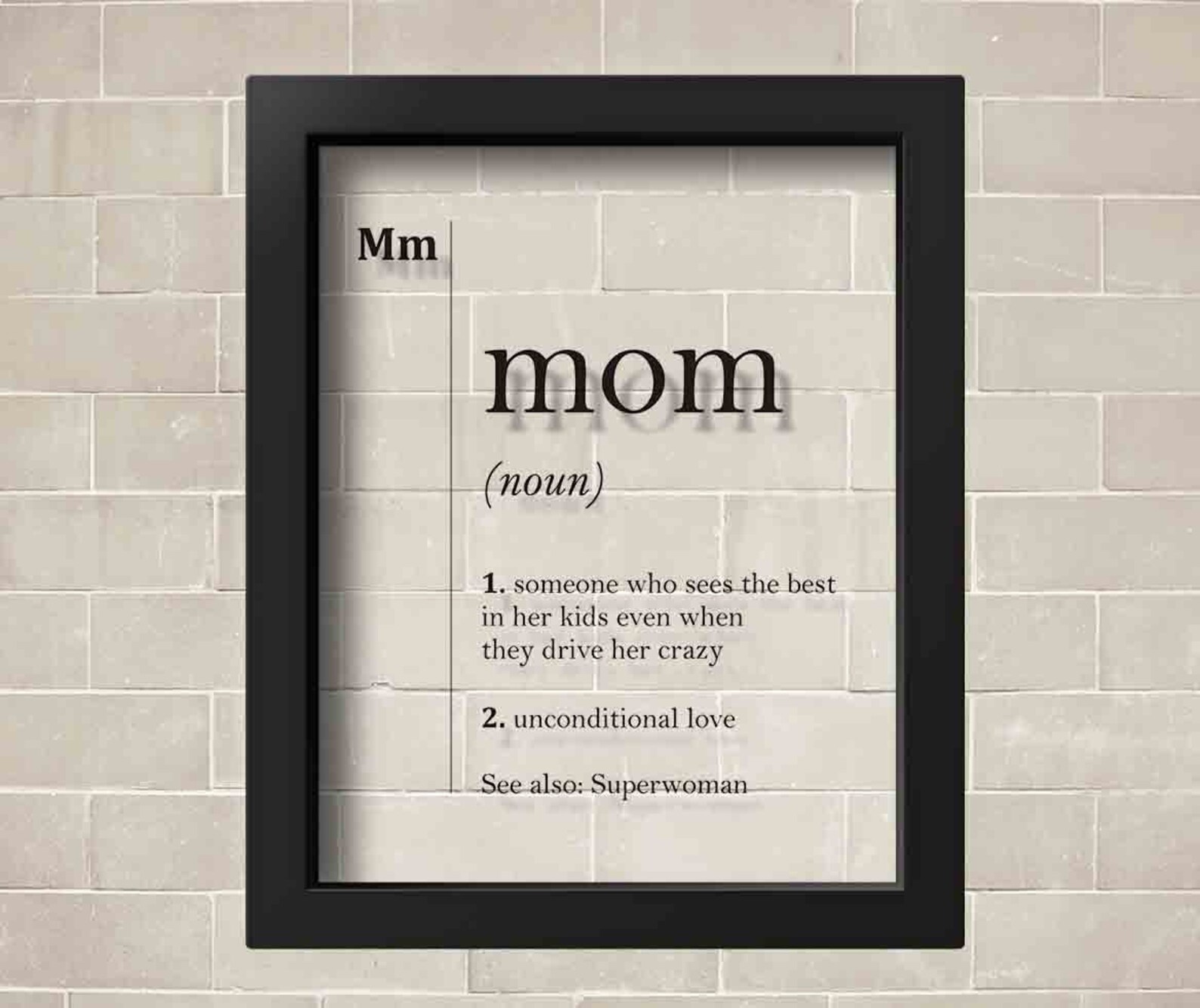 TRANSPARENT Mom Definition Print Mother Gift Mothers Day Gifts Parents ...