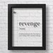 TRANSPARENT Revenge Definition Dorm Wall Art Print Funny Revenge Poster ...