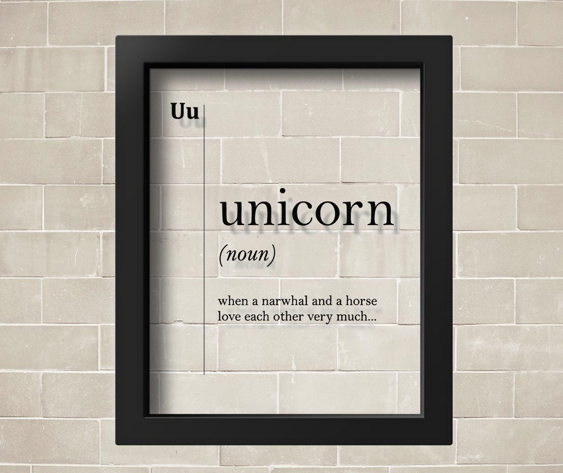 TRANSPARENT Unicorn Definition Poster Unicorn Gift Unicorn Quotes Funny ...