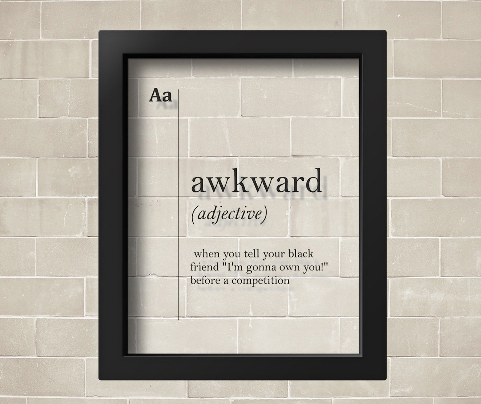 TRANSPARENT Awkward Definition Print Gift for Friend Dorm Wall - Etsy