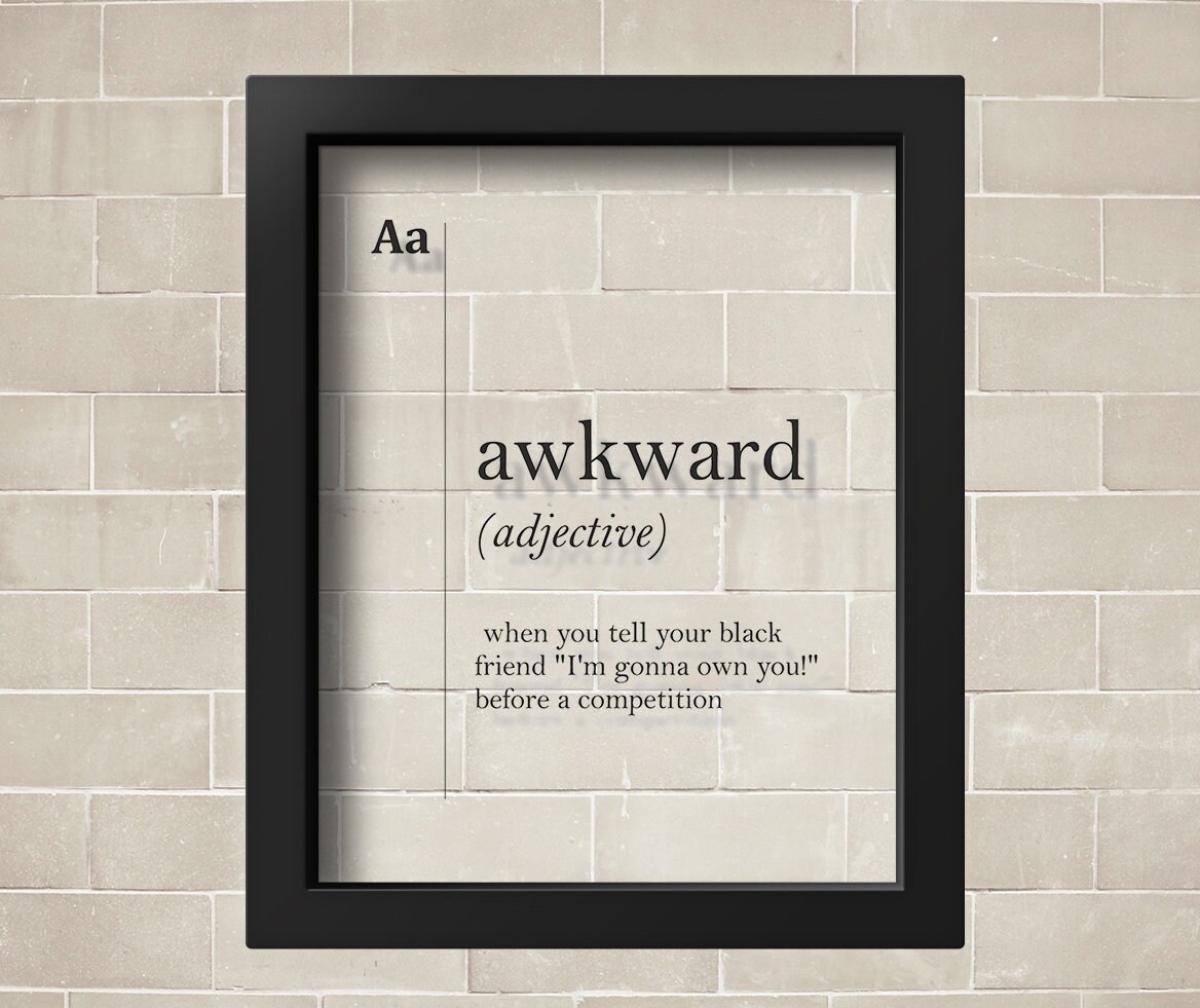 TRANSPARENT Awkward Definition Print Gift for Friend Dorm Wall - Etsy