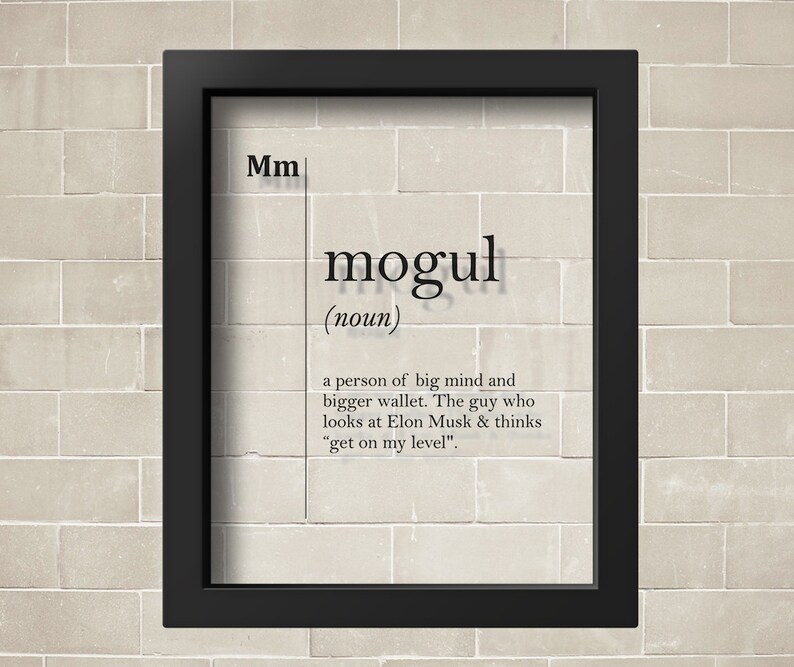 TRANSPARENT Mogul Definition Poster Businessman Gift Mogul - Etsy