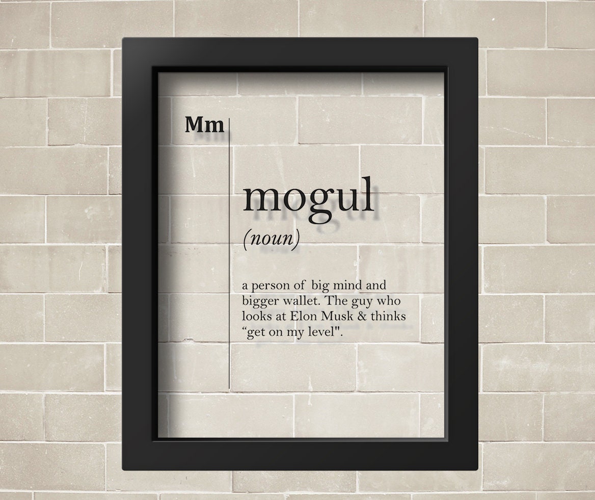 Póster de definición de Mogul TRANSPARENTE, Regalo de empresario ...