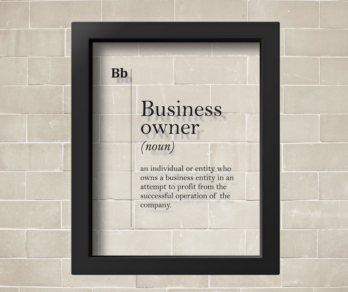 TRANSPARENT Business Owner Definition Poster Businessman - Etsy