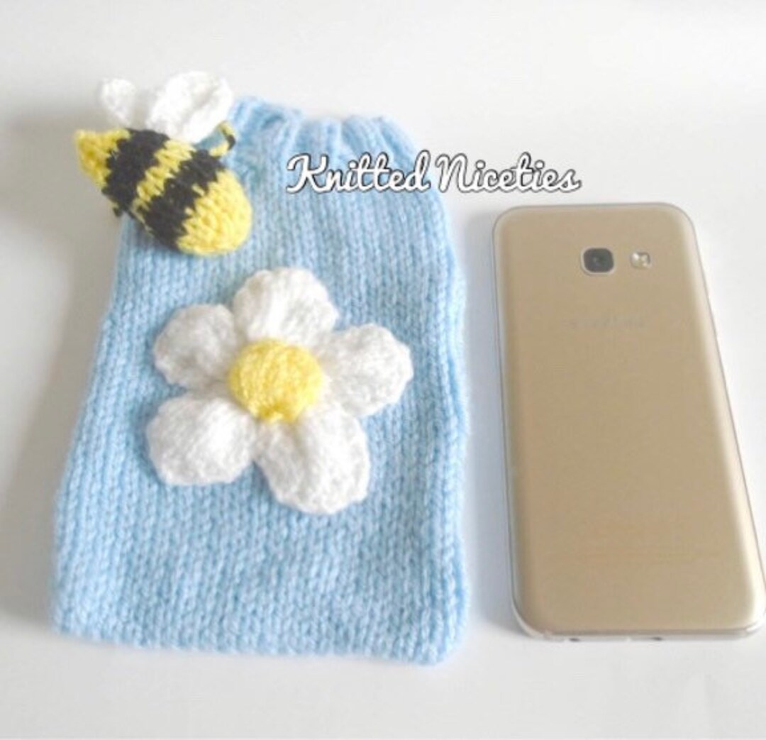 Mobile Cover, Hand Knitted Cell Phone Case - Etsy UK