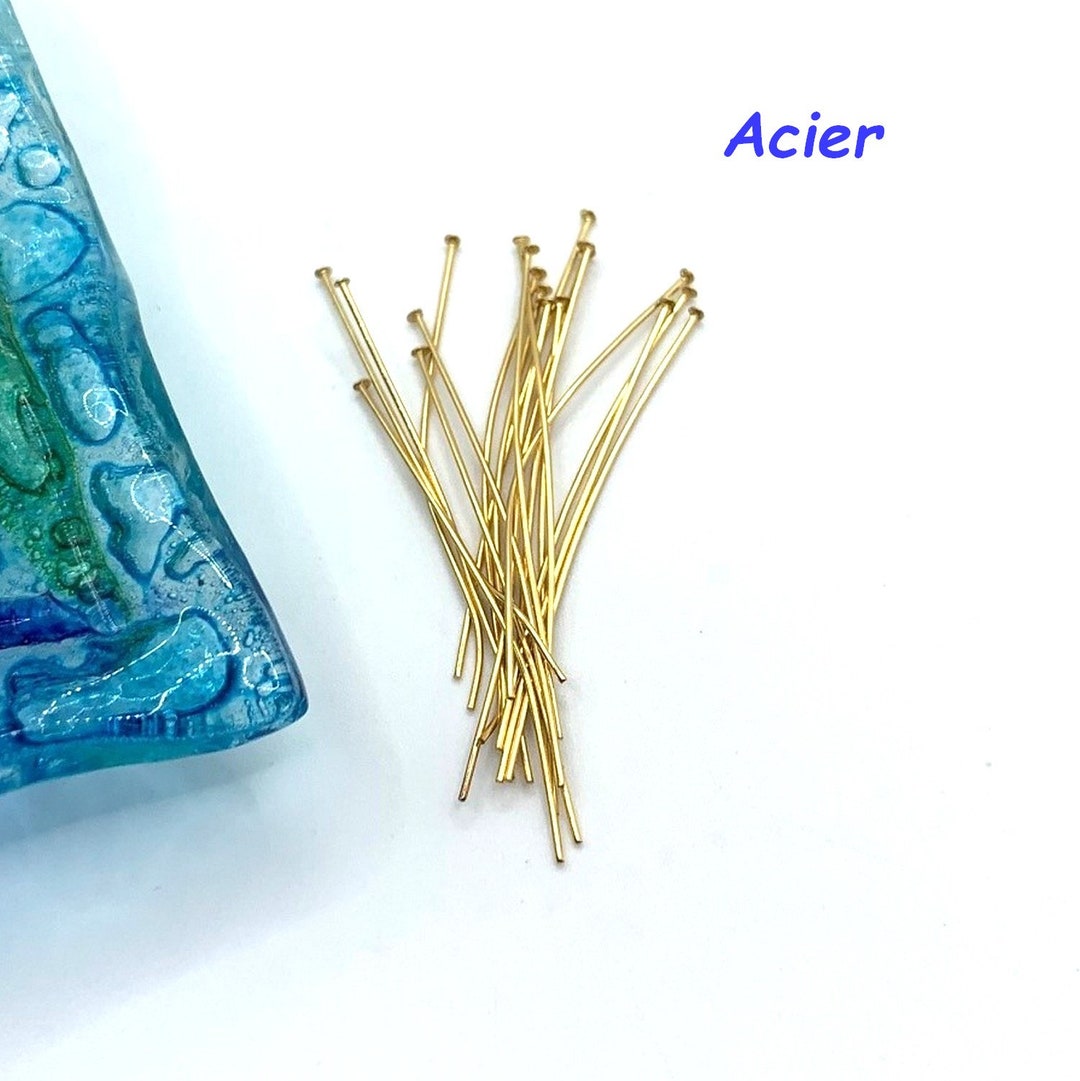 20 Gold Stainless Steel Nail Rods, Flat Head Rod, 45 Mm - Etsy