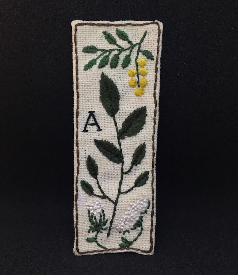 Hand Embroidered Bookmarks - Etsy
