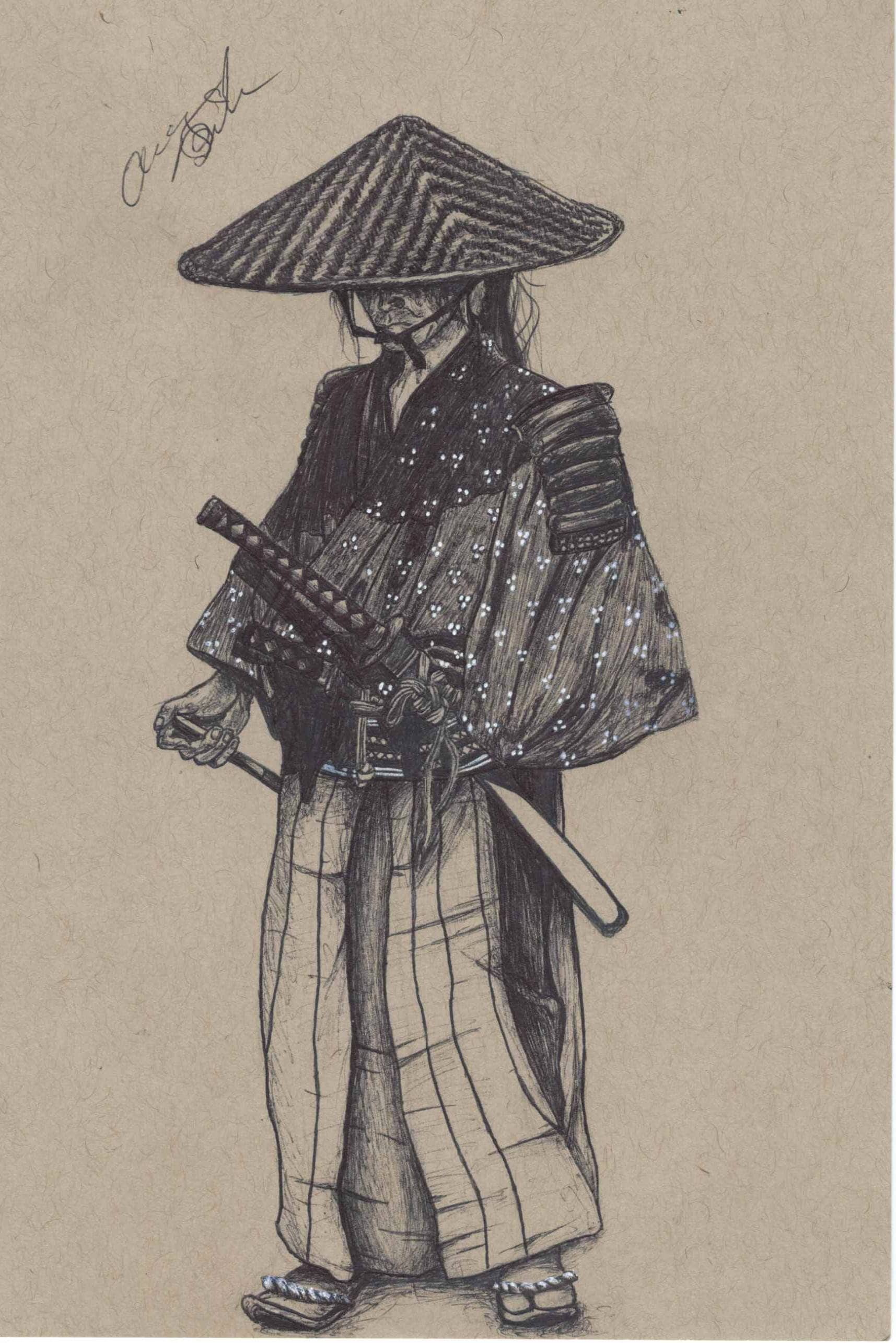 Samurai Pen & Ink Art Prints - Etsy