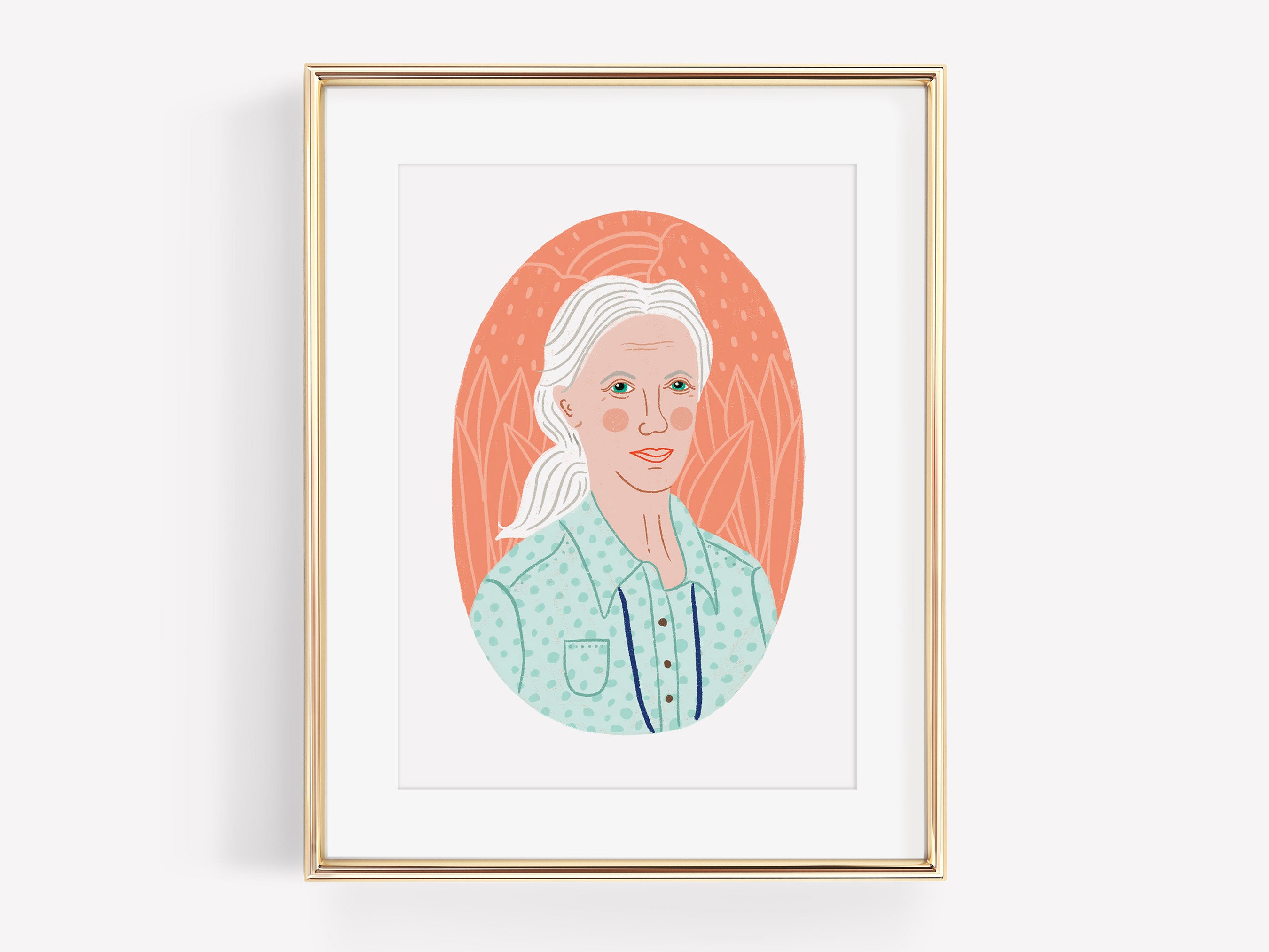 Jane Goodall Art Print, Feminist Wall Art, 8x10, 11x14, Historical ...