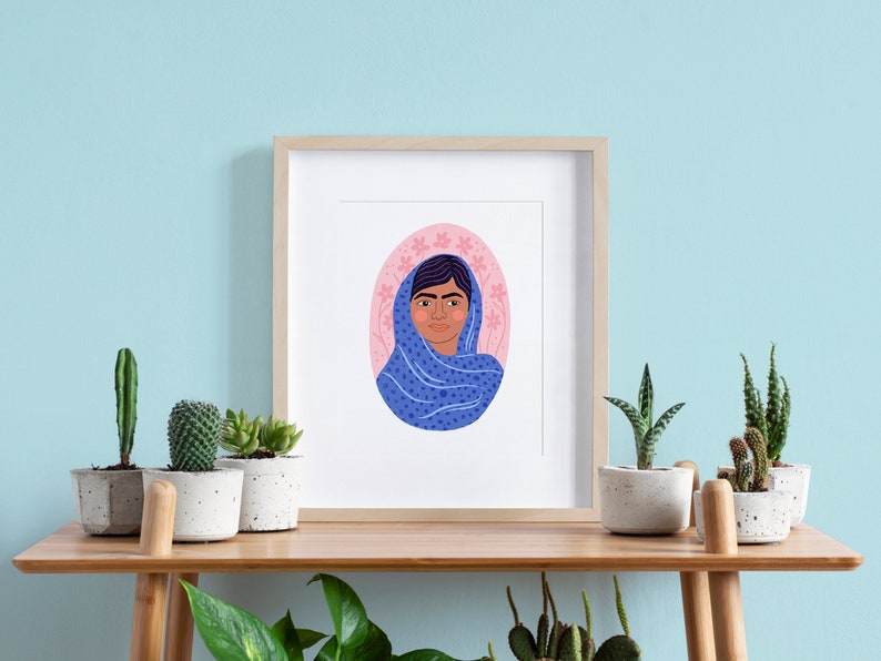 Malala Art Print, Malala Yousafzai Wall Art, 8x10, 11x14, Historical ...