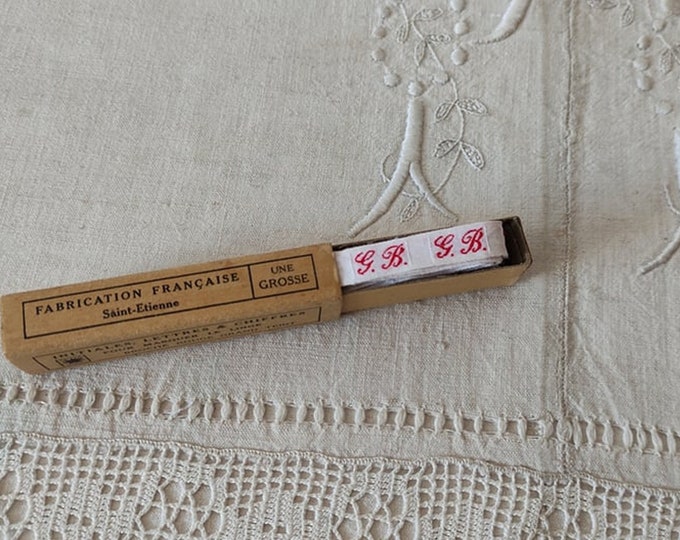 1m25 + 1m10 Old Ribbon With Initials / Ribbon With MONOGRAM GB ...