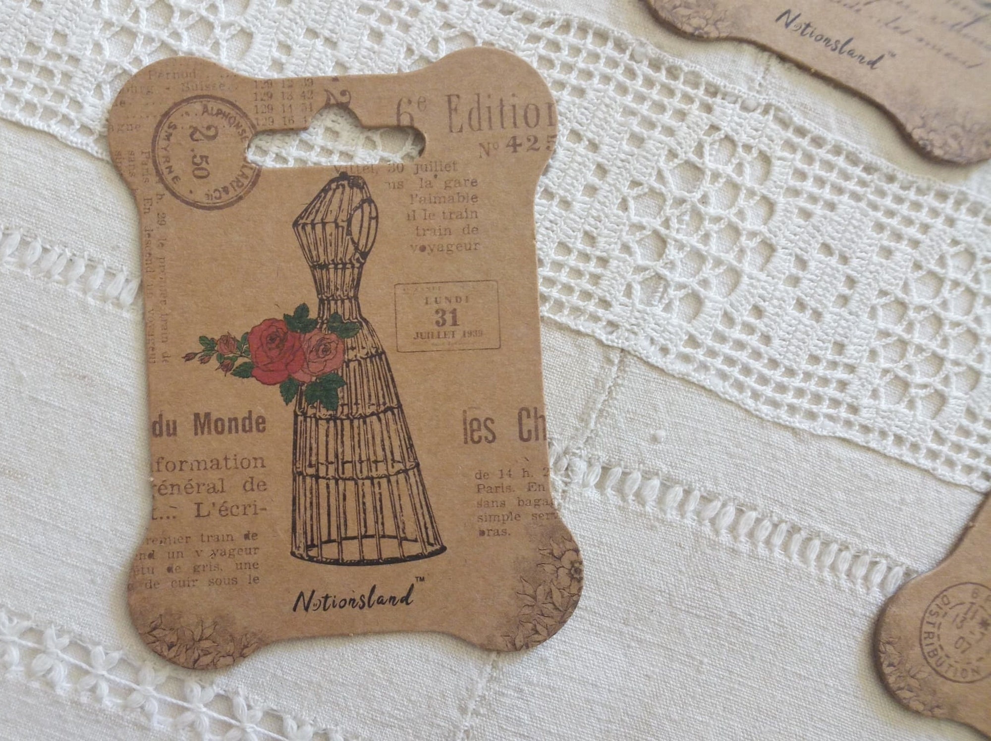 Set of 5 Retro Reel Cards / Reel Cards for Wire or Lace / - Etsy UK