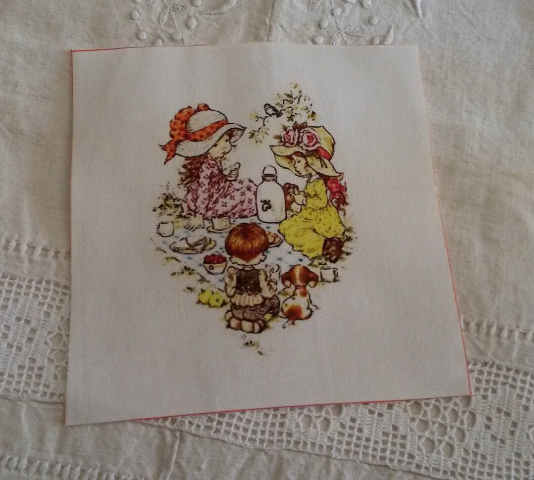 15 X 15 Cm Fabric Vignette / Sewing or Pasting / Children Taste ...