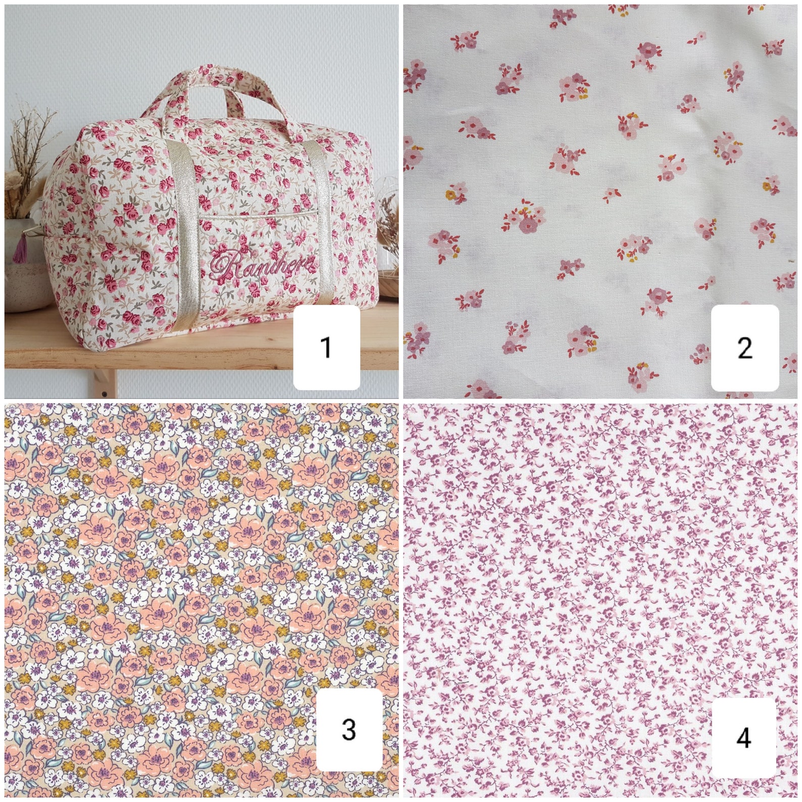 Woman or Baby Girl Big Toiletry / Cosmetic Bag, Autumn Flowers Liberty ...