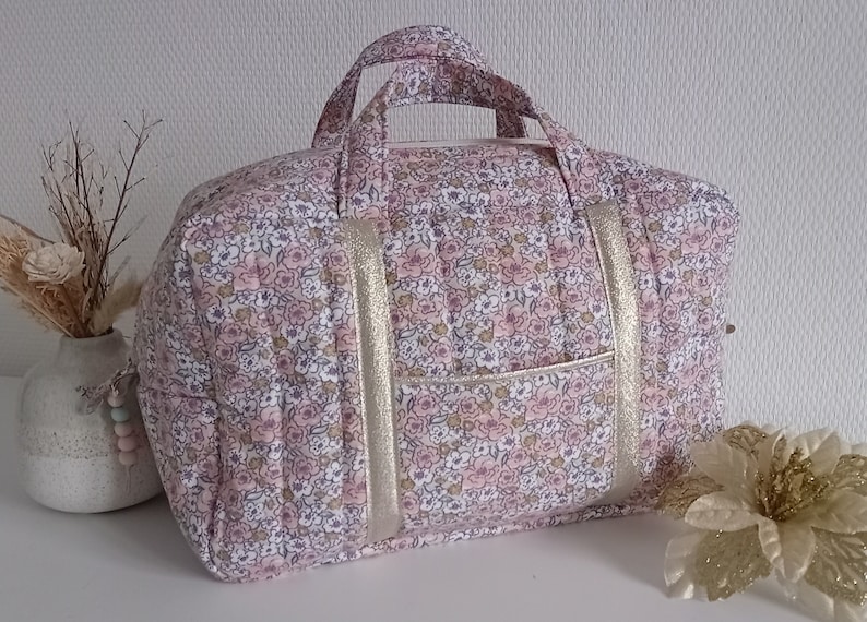 Woman or Baby Girl Big Toiletry / Cosmetic Bag, Autumn Flowers Liberty ...