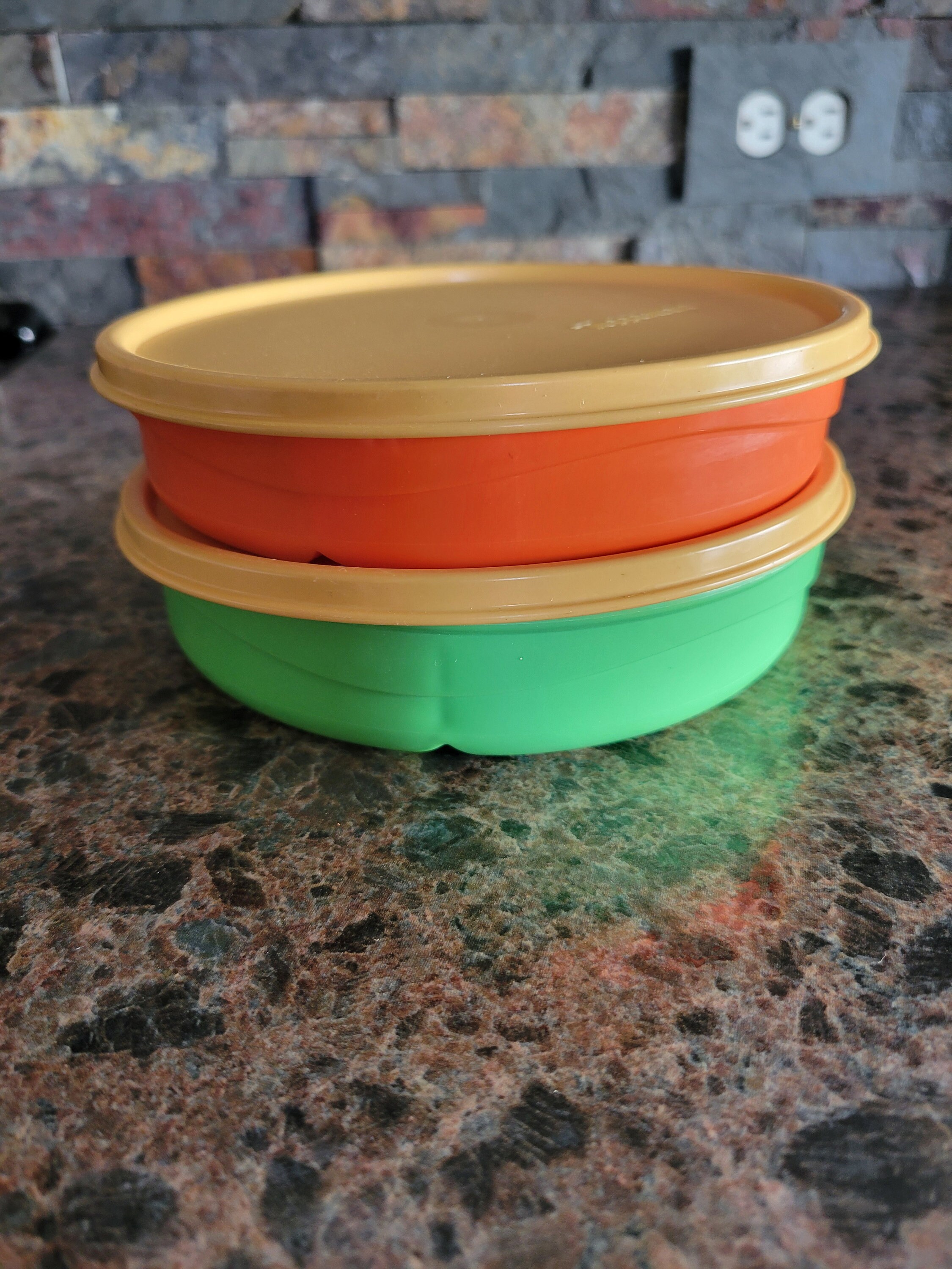 Tupperware Divided Plate/bowl With Lid Set of 2 - Etsy