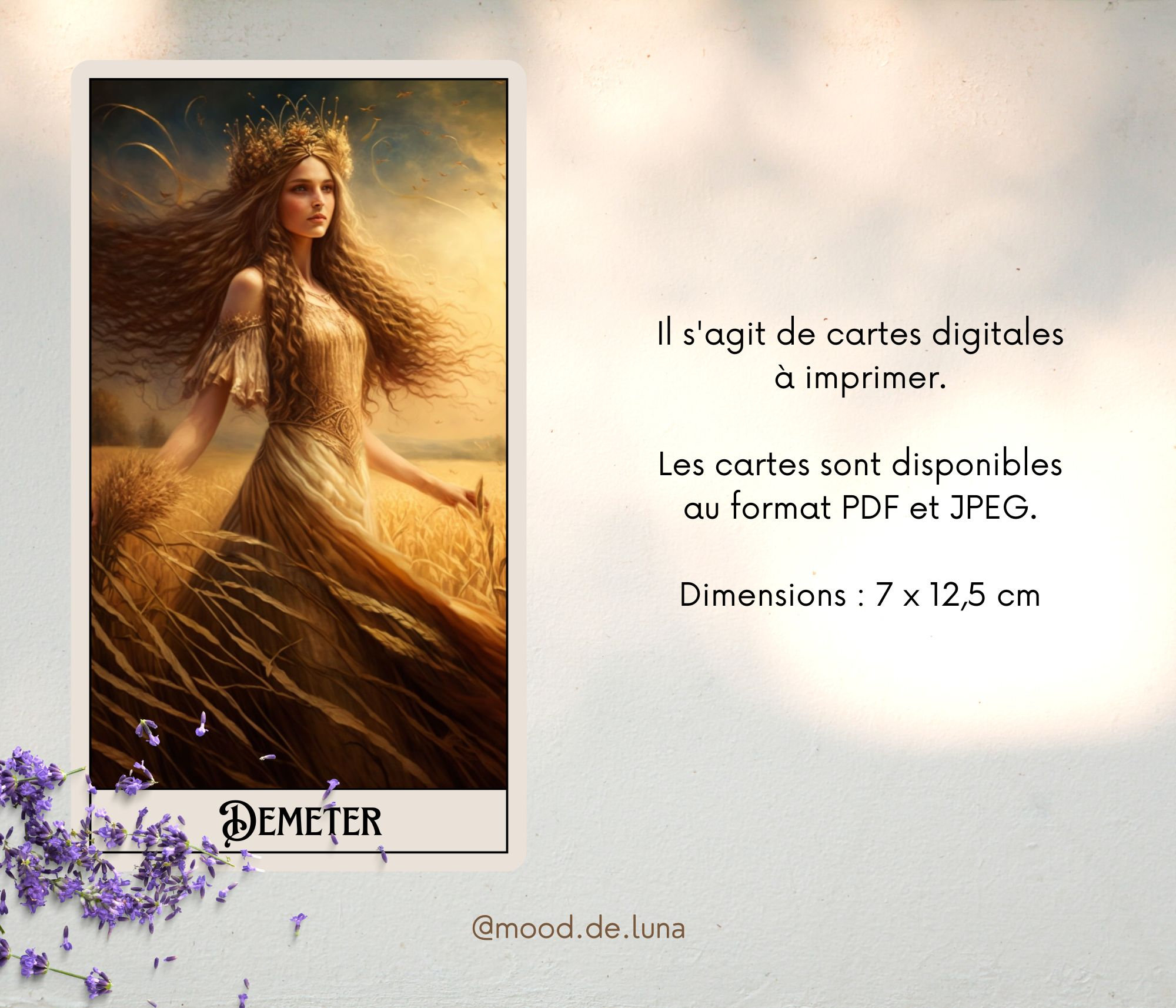 Printable Altar Cards for Witch, Goddess Persephone, Demeter, Idunn ...