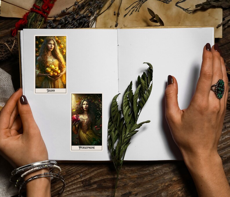 Printable Altar Cards for Witch, Goddess Persephone, Demeter, Idunn Sabbat Ostara, Wicca ...