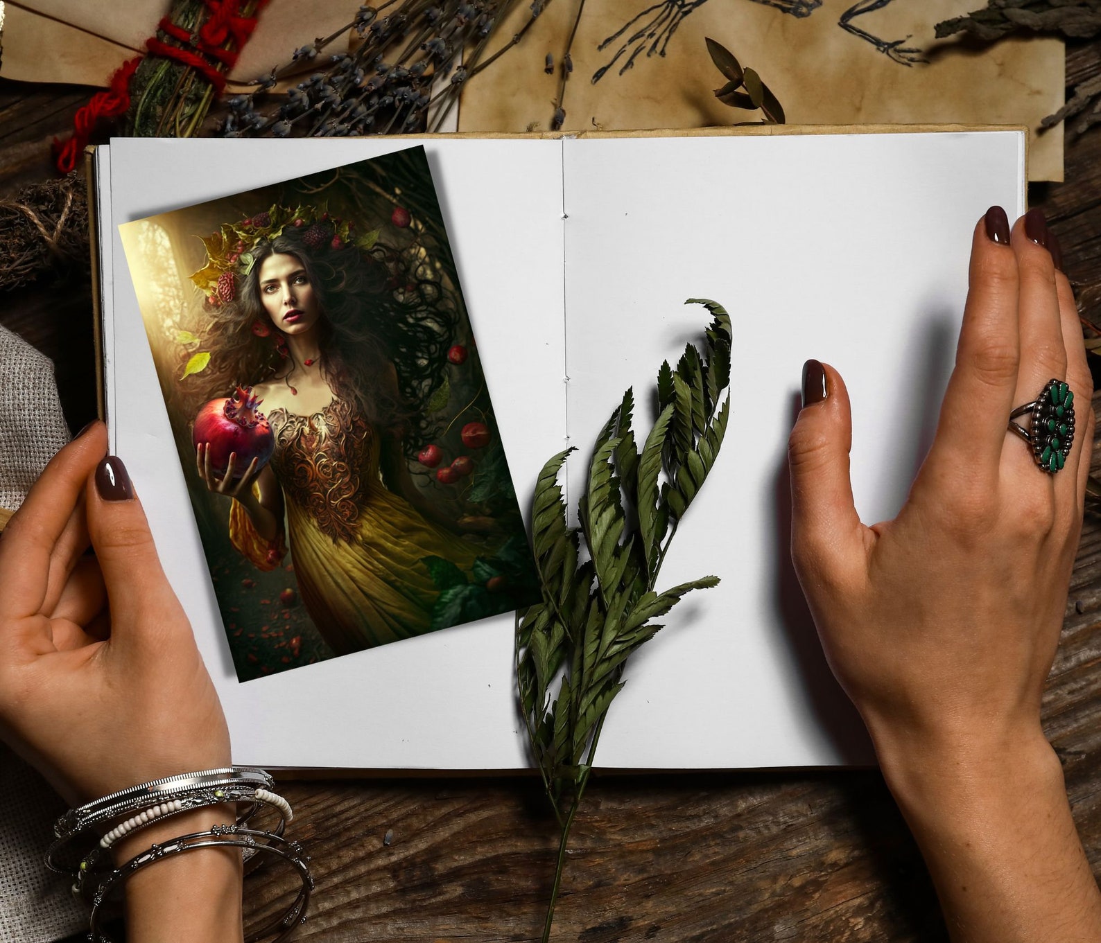 Goddess Persephone Printable Poster, Pagan Art Print, Wiccan Poster ...
