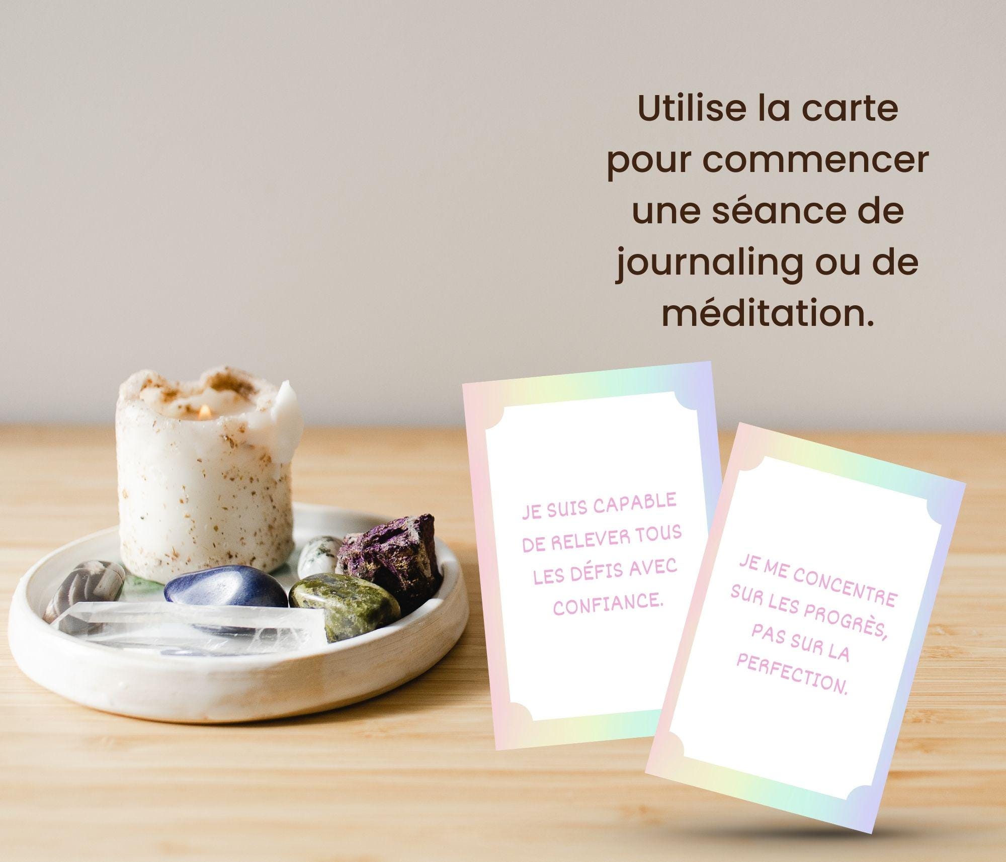 Printable Positive Affirmations Card in French, Weight Loss Cards, Well ...