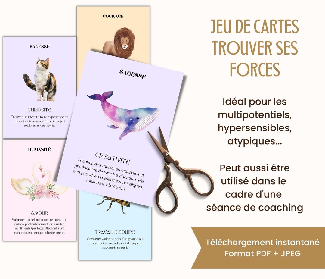 French Coaching Cards, Finding Your Strengths, French Coaching Tool ...
