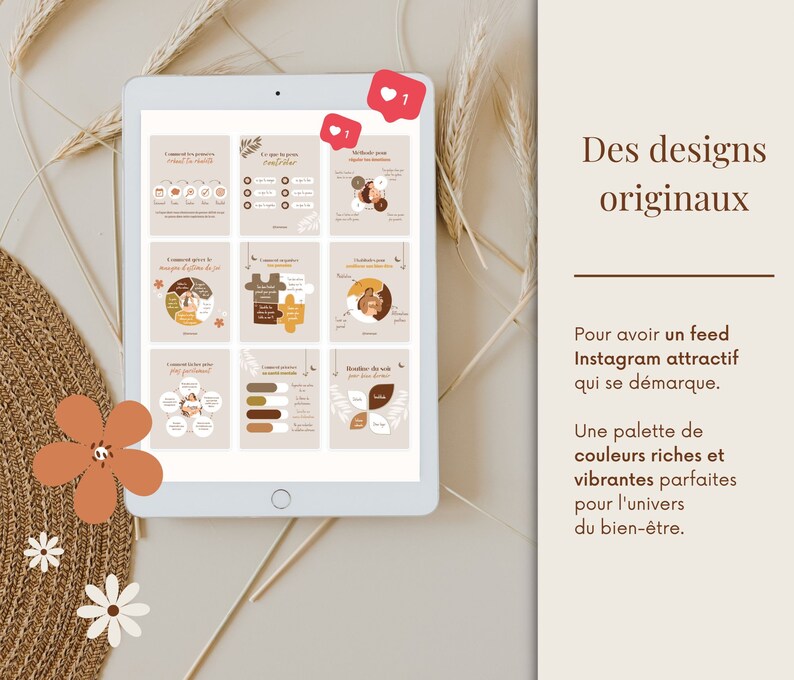 Instagram Coach Template, French Instagram Template, French Well-being ...