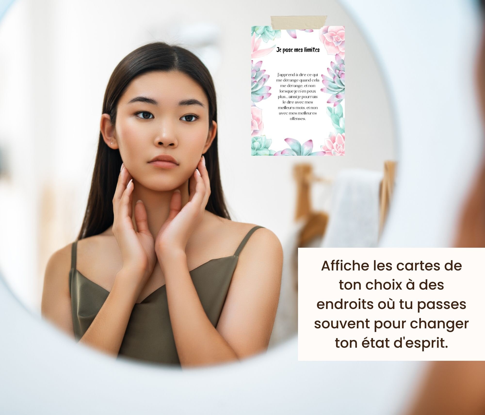Positive Affirmations Card in French to Print, Visualization Board ...