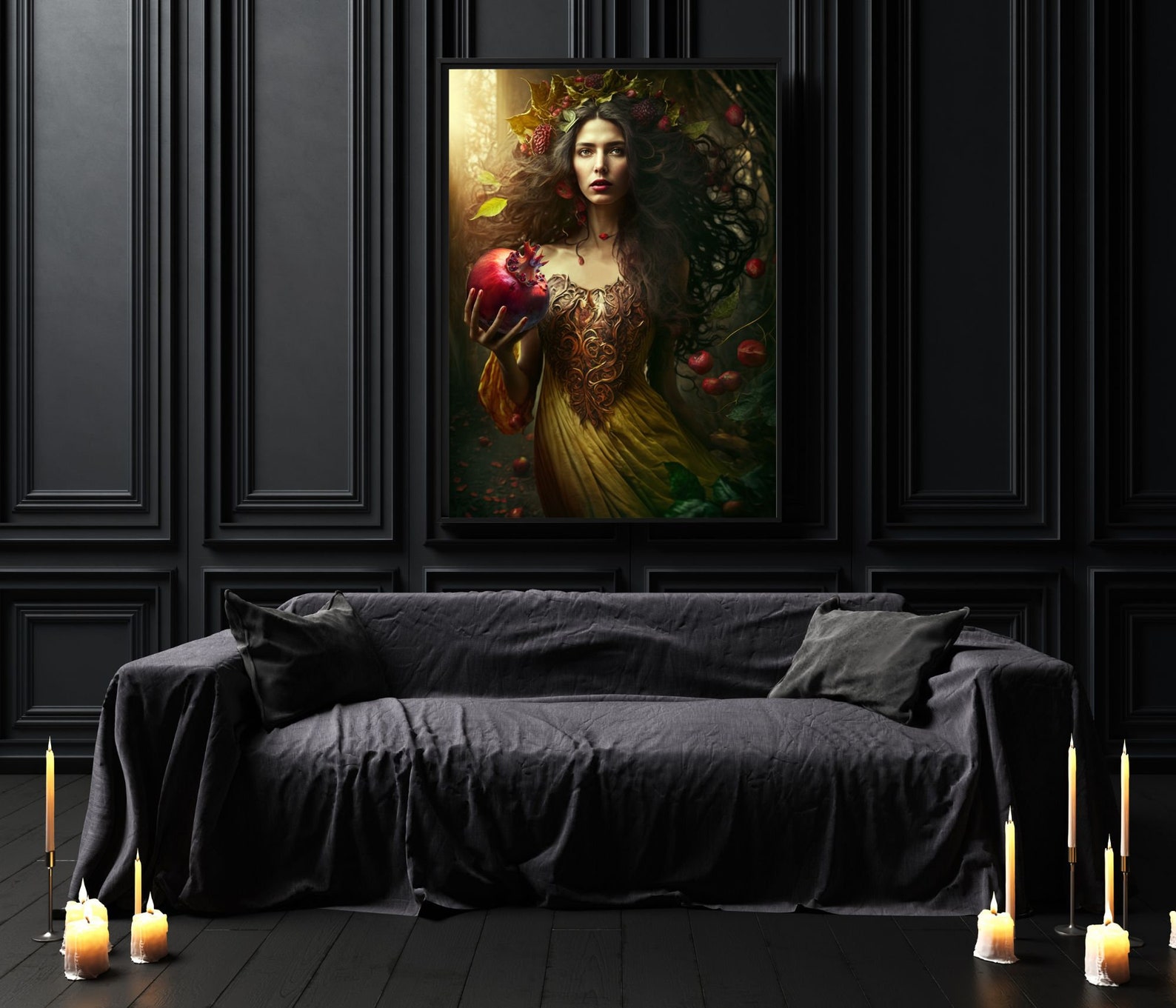 Goddess Persephone Printable Poster, Pagan Art Print, Wiccan Poster ...