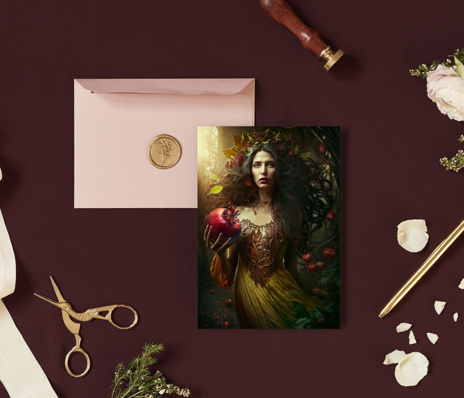 Goddess Persephone Printable Poster, Pagan Art Print, Wiccan Poster ...
