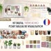 French Vision Board Kit, Boho Theme Vision Board Digital, Computer ...