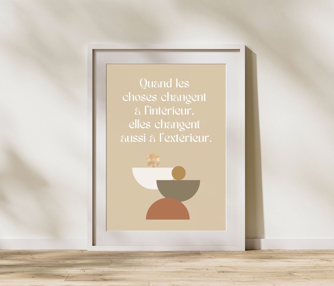Positive Affirmation Poster in French, Mental Health Quote Poster ...