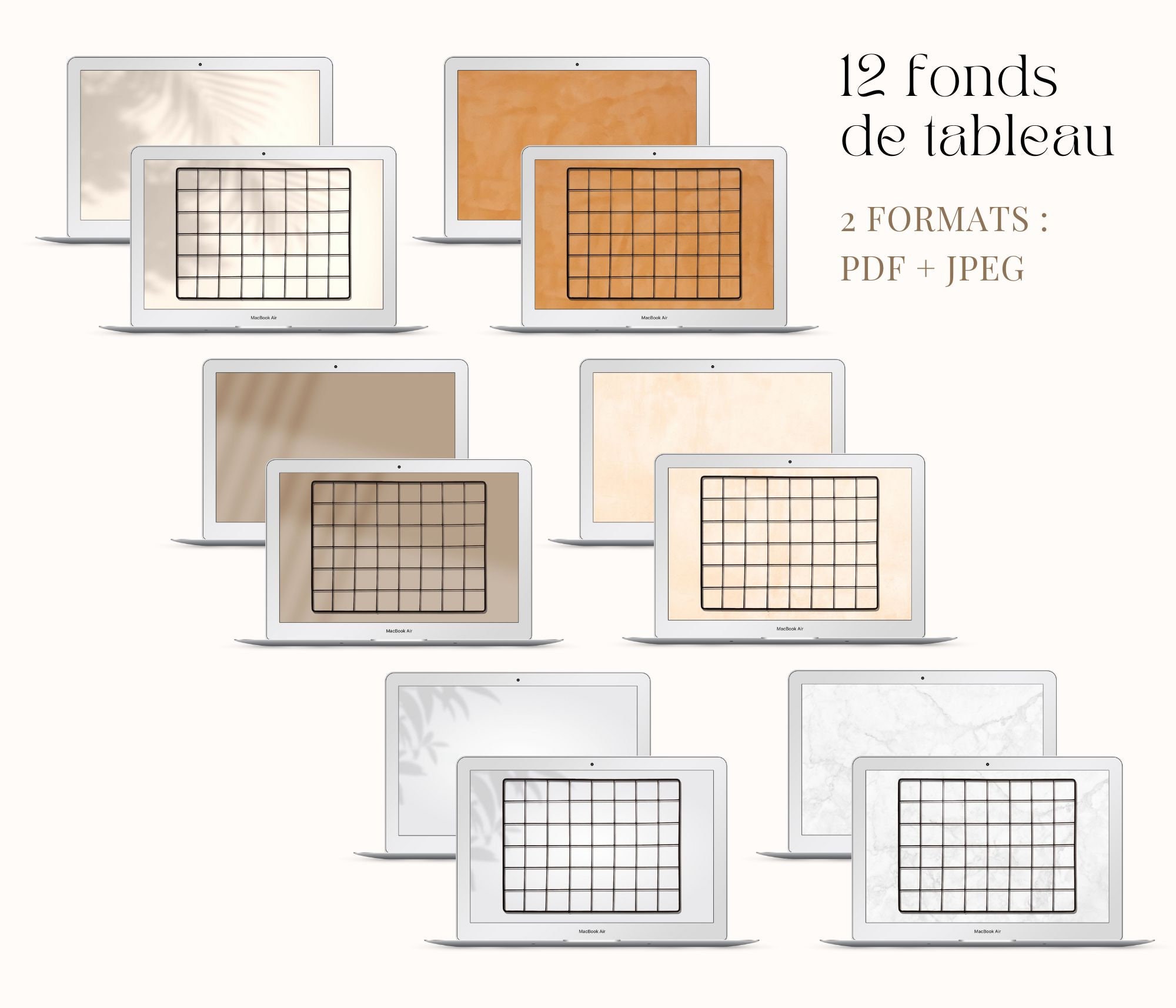 French Vision Board Kit, Boho Theme Vision Board Digital, Computer ...