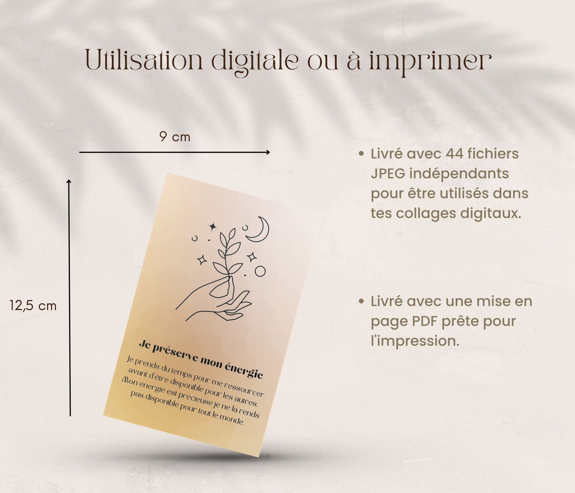 Positive Affirmations Card in French to Print, Visualization Board ...