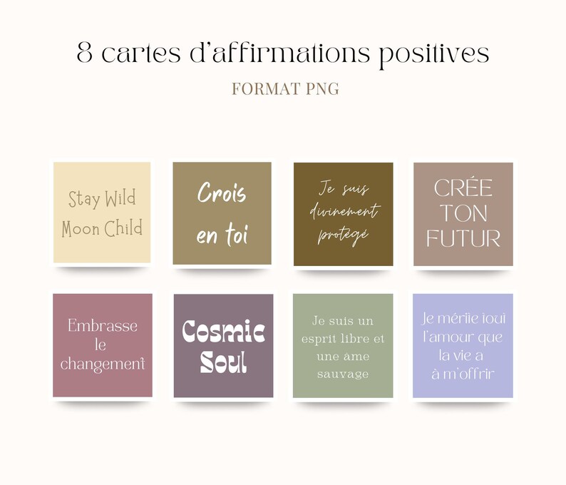 French Vision Board Kit, Boho Theme Vision Board Digital, Computer ...
