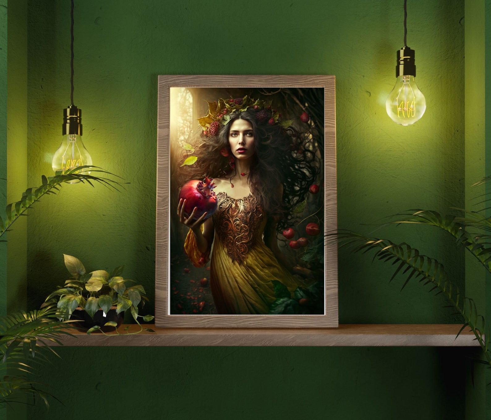 Goddess Persephone Printable Poster, Pagan Art Print, Wiccan Poster ...